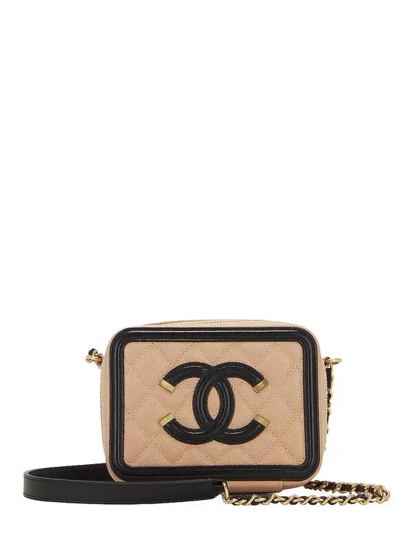 Chanel Filigree Chain Vanity Clutch - Beige