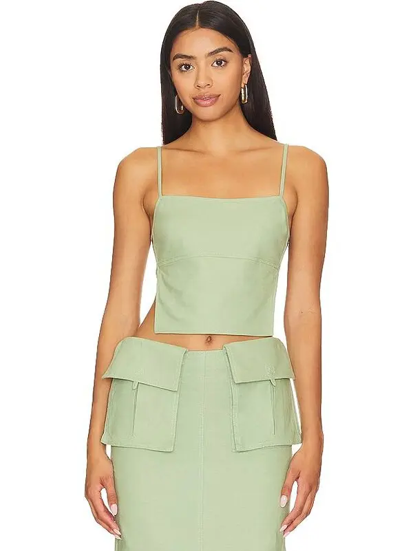 CAMILA COELHO Rousseau Top - Sage Green