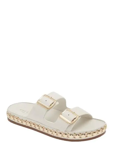 CECILIA NEW YORK Emma Studded Slide Sandal - White