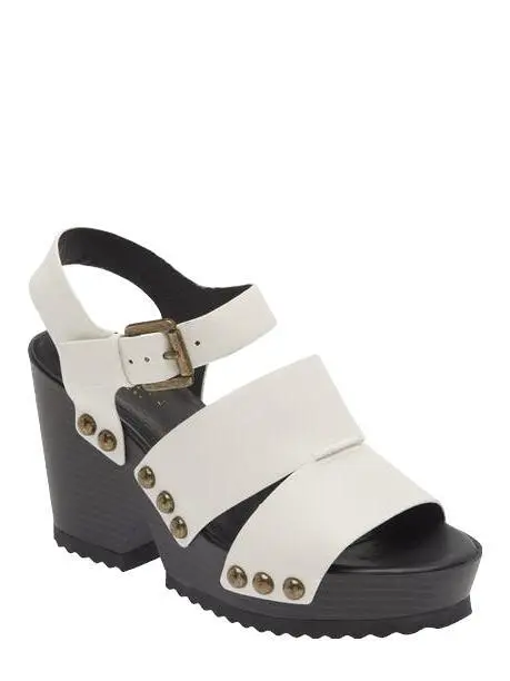 CECELIA NEW YORK Artsy Studded Platform Wedge Sandals - Alabaster