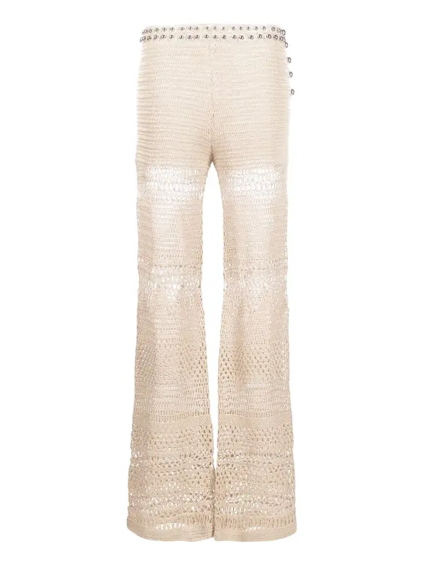 Rabanne High-waisted Trousers - Neutrals