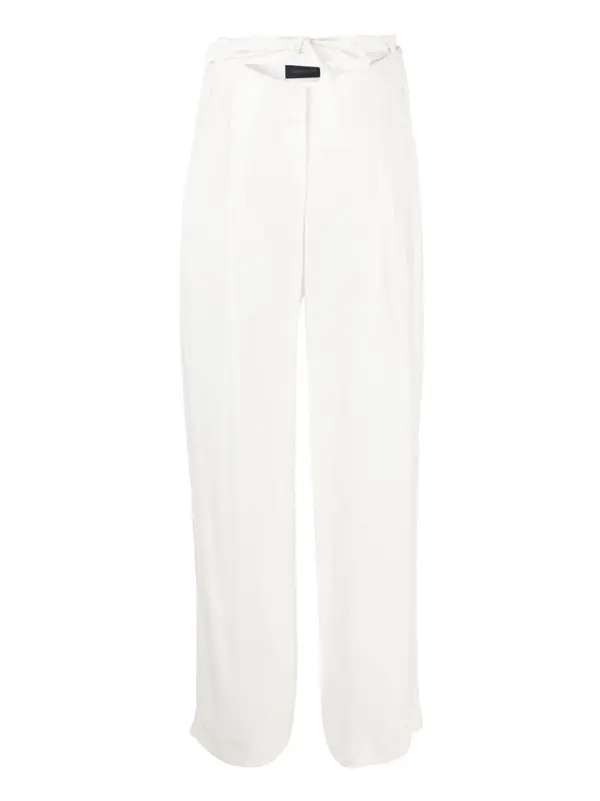 EUDON CHOI Loches Belted Trousers - White
