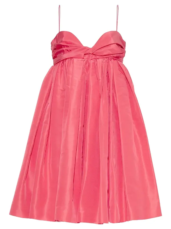 Adam Lippes Voluminous-skirt Silk Dress - Pink