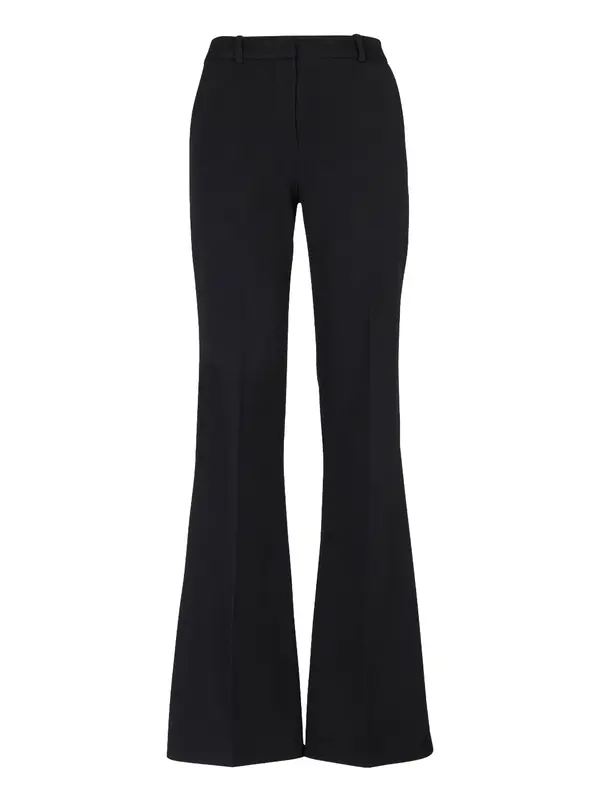 Balmain Wool Flared Trousers - Black