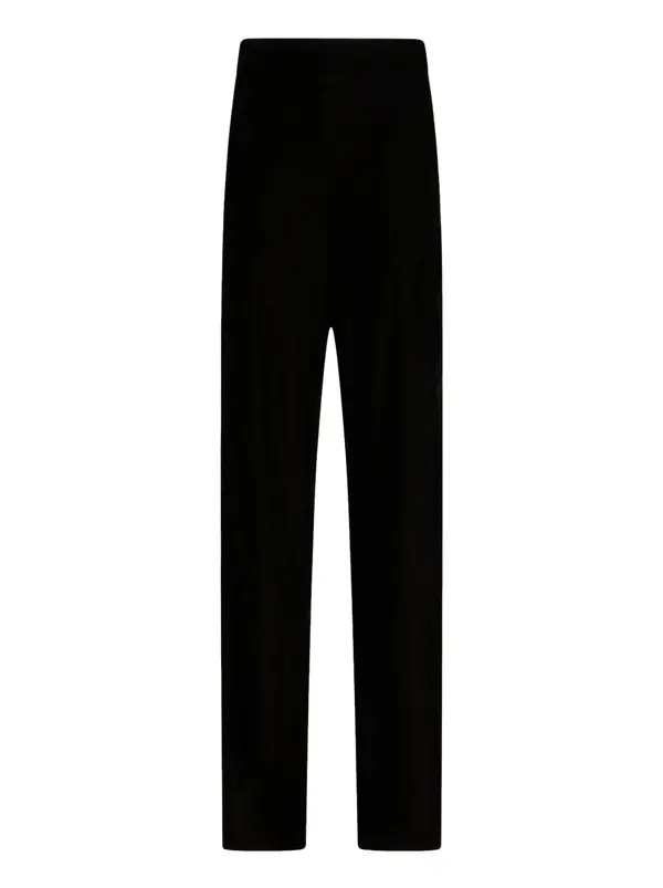Etro Velvet Straight-leg Trousers - Black