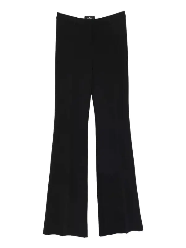 Etro Mid-rise Flared Trousers - Black