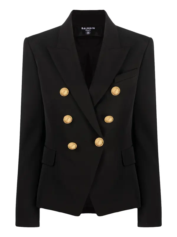 Balmain 6-buttons Double-breasted Blazer - Black