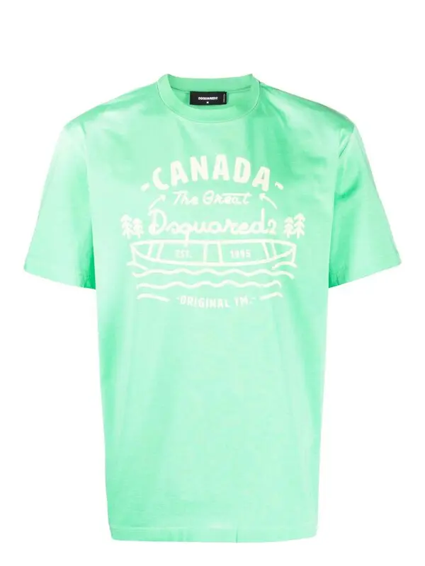 Dsquared2 Logo-print Cotton T-shirt - Green