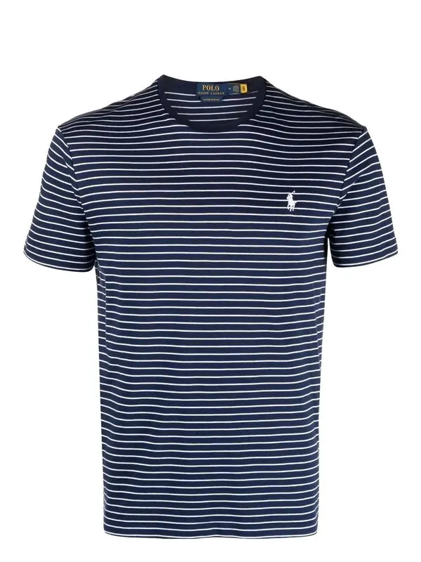 Polo Ralph Lauren Striped Cotton T-shirt - Blue