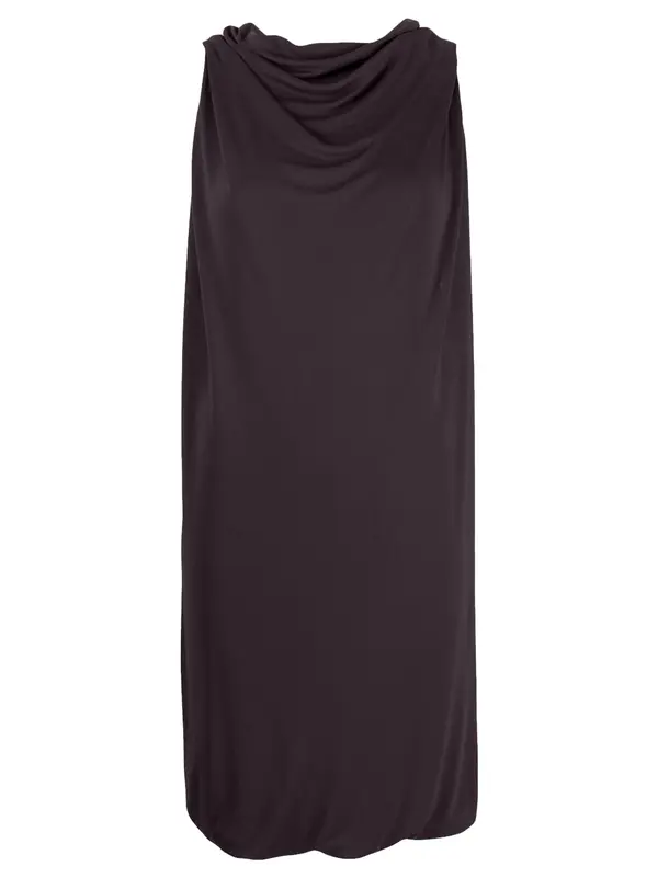 LANVIN Cowl-neck Minidress - Brown