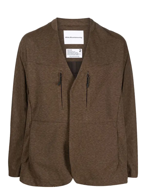 WHITE MOUNTAINEERING V-neck Long-sleeve Jacket - Brown