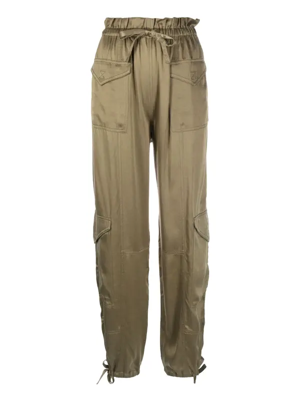 GANNI Tapered Cargo Trousers - Green
