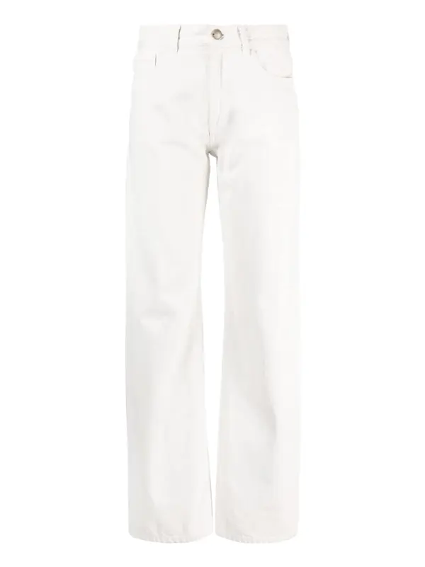 MOORER Straight-leg High-rise Jeans - Neutrals