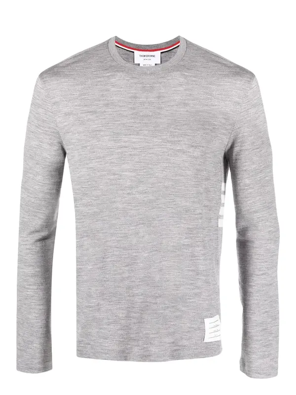 Thom Browne Round-neck Knit Jumper - Grey