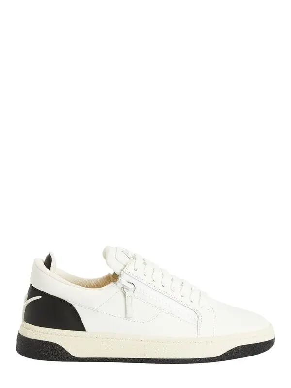 GIUSEPPE ZANOTTI Double-zip Low-top Sneakers - White