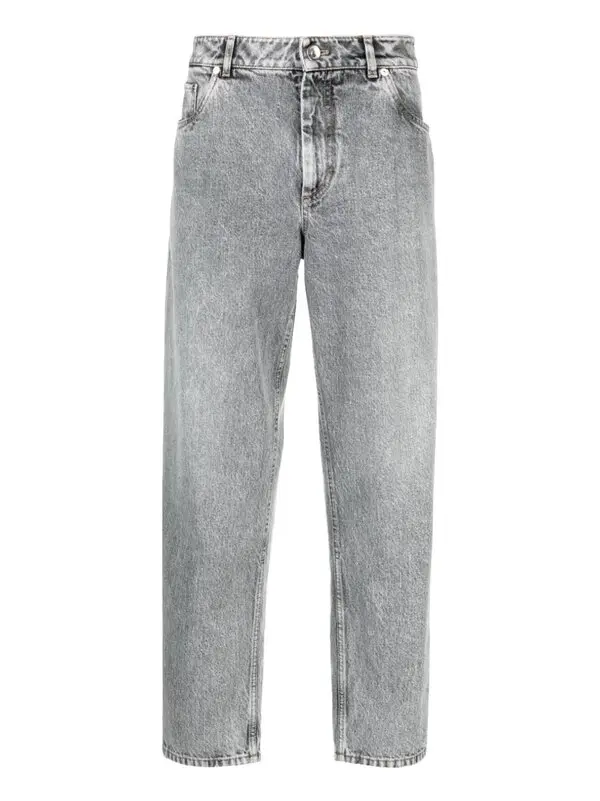 Brunello Cucinelli Straight-leg Denim Jeans - Grey