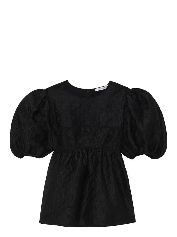 Cecilie Bahnsen Puff-sleeve Blouse - Black