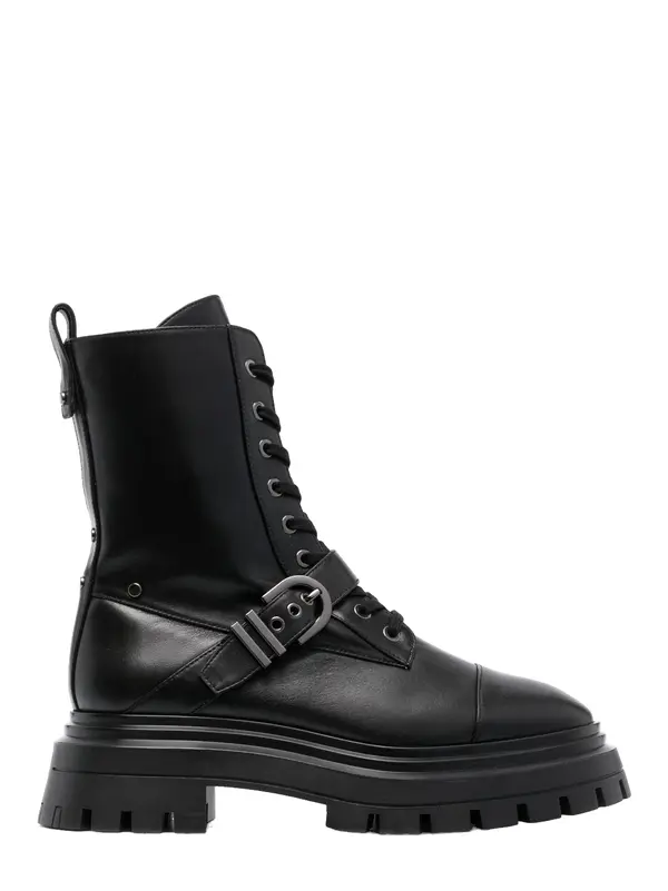 STUART WEITZMAN Maverick Bedford Boots - Black