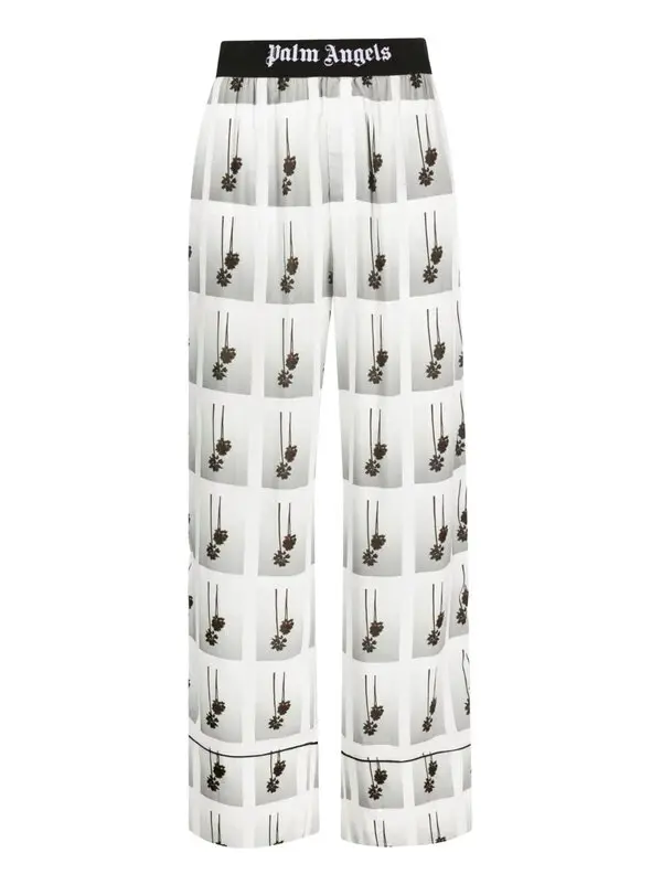 Palm Angels Mirage Graphic-print Trousers - White