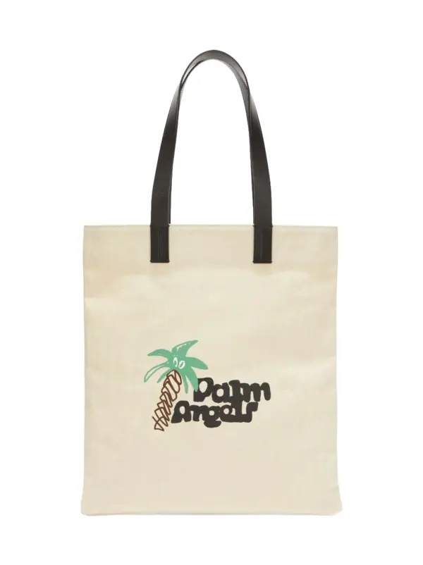 Palm Angels Logo-print Tote Bag - Neutrals