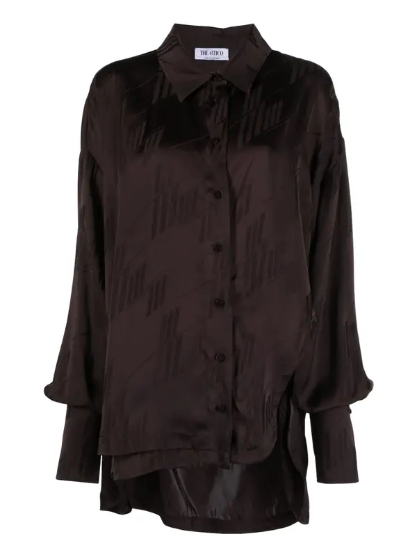 Attico Diana Cut-out Shirt - Brown