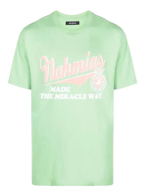 NAHMIAS Logo-print Cotton T-shirt - Green
