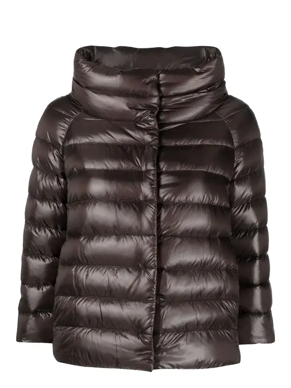 Herno High-neck Puffer Jacket - Brown