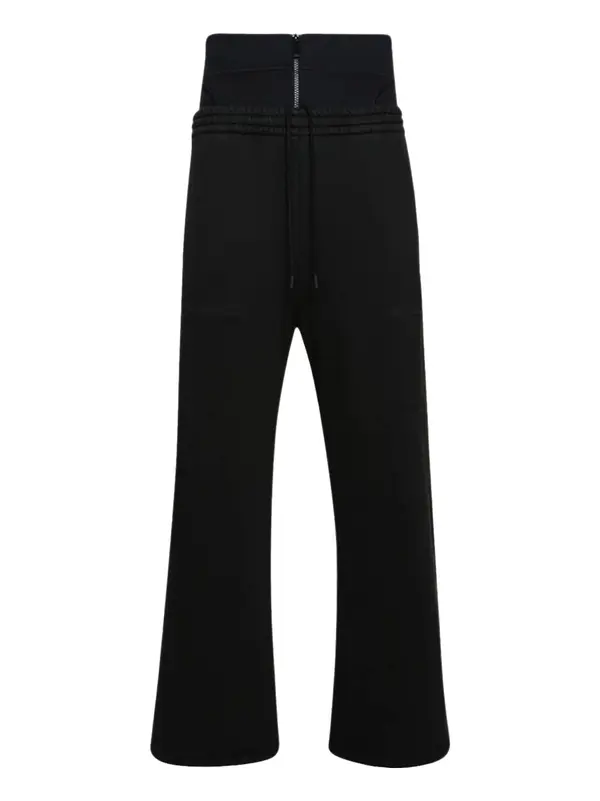 Off-White High-waisted Wide-leg Trousers - Black