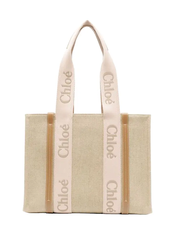 Chloé Medium Woody Tote Bag - Neutrals