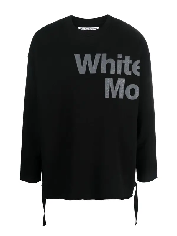 WHITE MOUNTAINEERING Logo-print Draped-strap Sweatshirt - Black