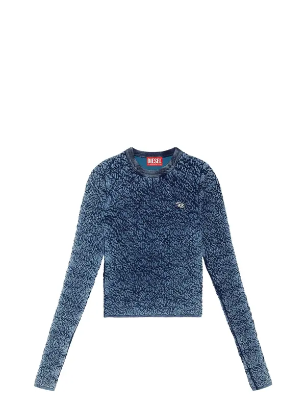 Diesel M-creta Shirred Top - Blue