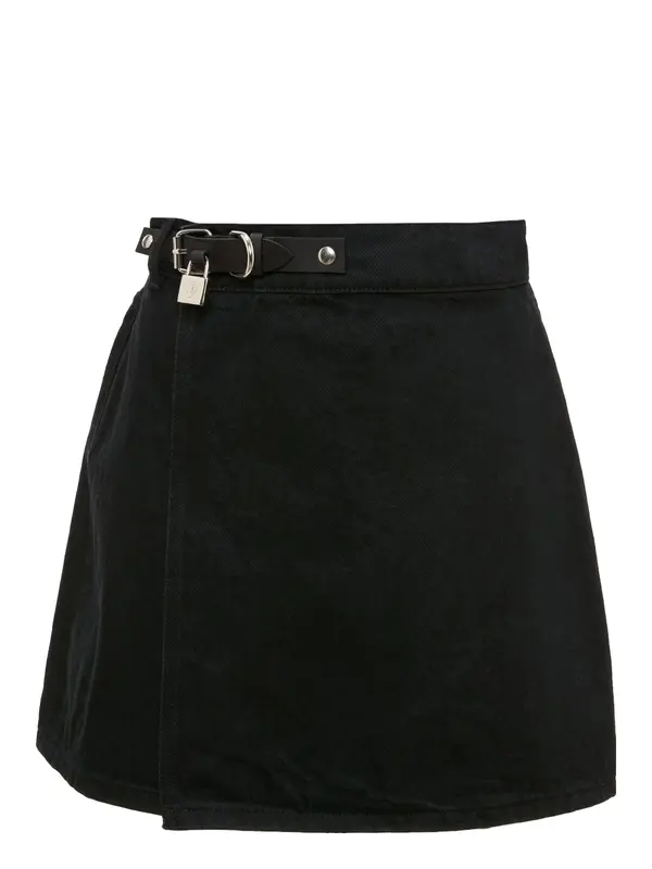 JW Anderson Padlock-detail Belted Skirt - Black