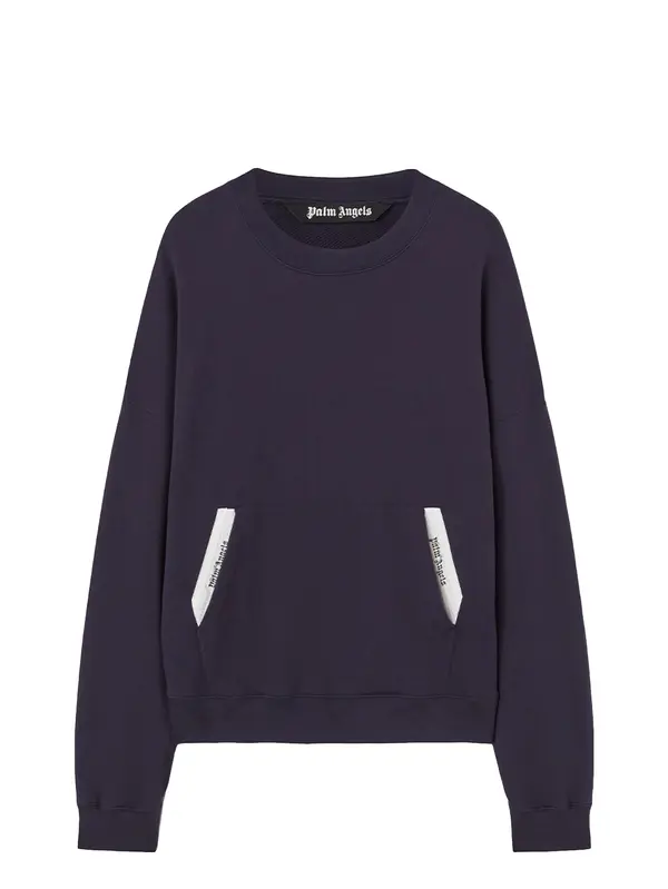 Palm Angels Sartorial Tape Crew-neck Sweatshirt - Blue