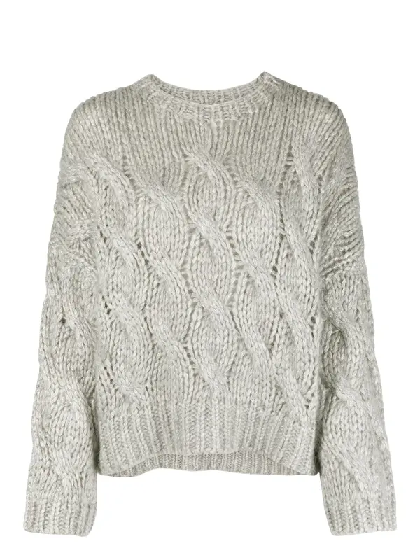 Brunello Cucinelli Cable-knit Jumper - Grey