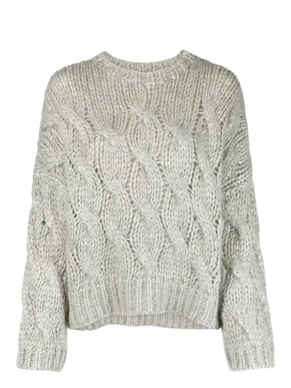 Brunello Cucinelli Cable-knit Jumper - Grey