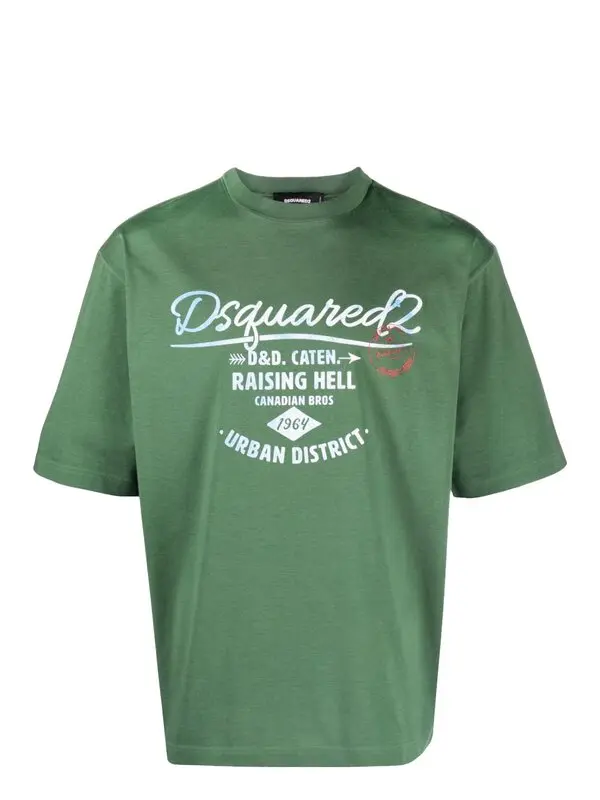 Dsquared2 Logo-print Cotton T-shirt - Green