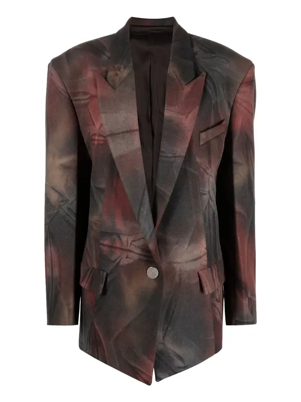 Attico Glen Tie-dye Blazer - Brown