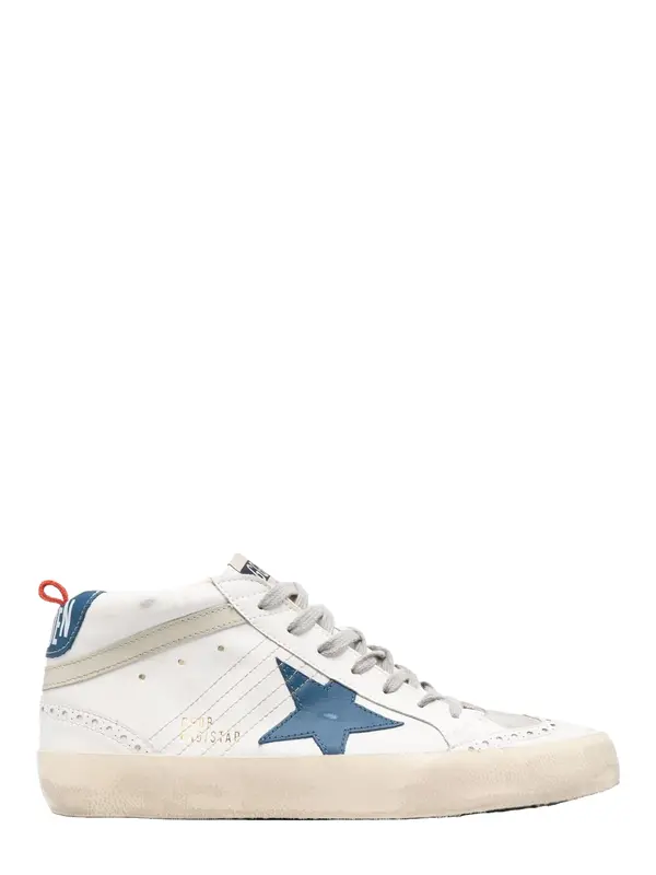 Golden Goose Mid-star Panelled Sneakers - White