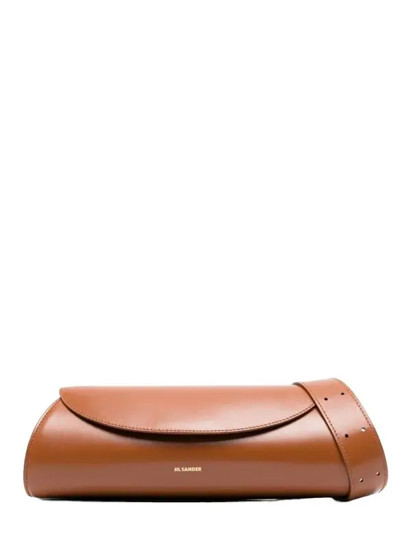 JIL SANDER Small Cannolo Shoulder Bag - Brown