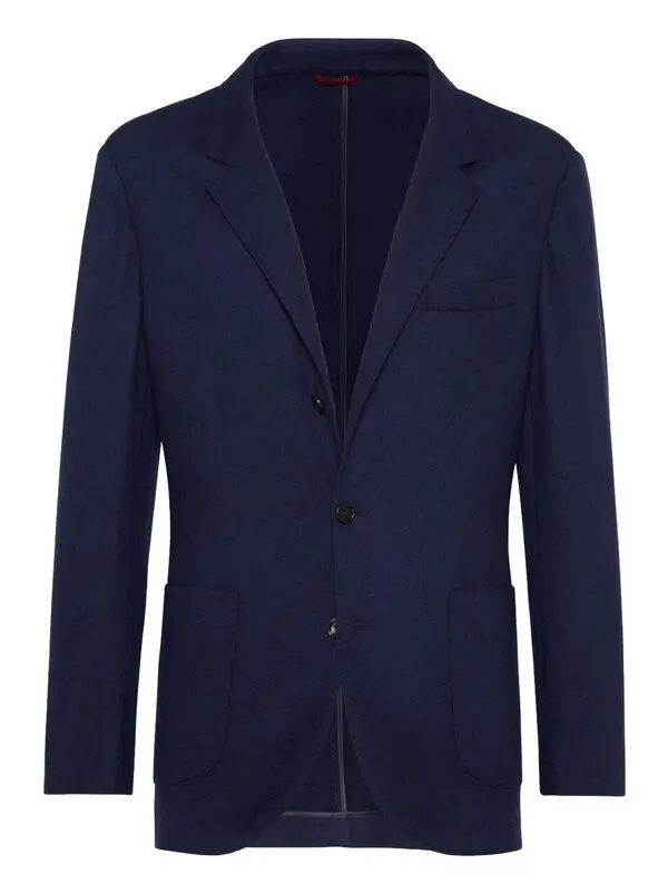 Brunello Cucinelli Single-breasted Cashmere Blazer - Blue