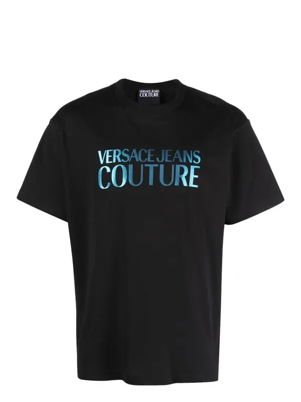 Versace Logo-print Cotton T-shirt - Black