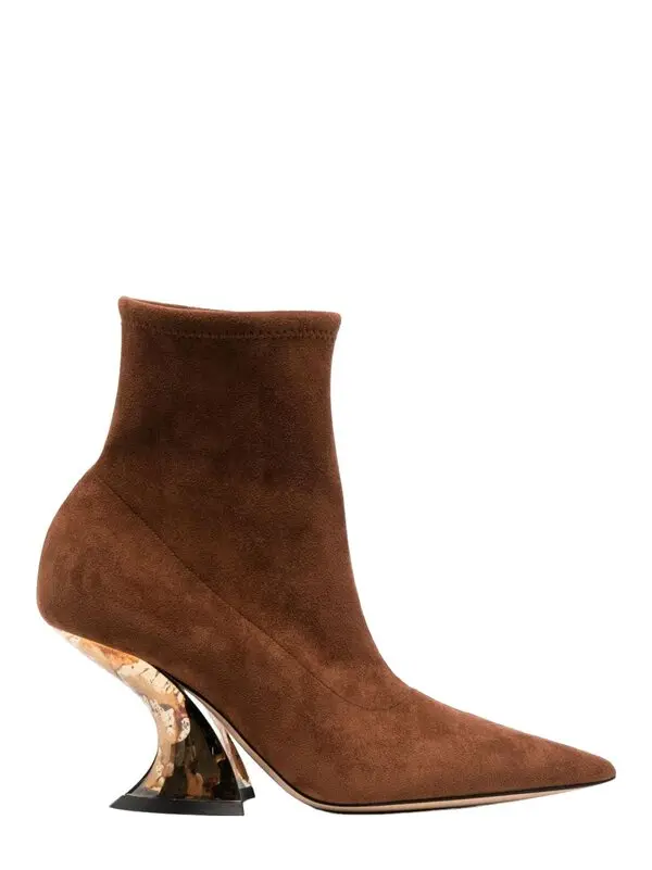 Casadei Elodie 85mm Ankle Boots - Brown