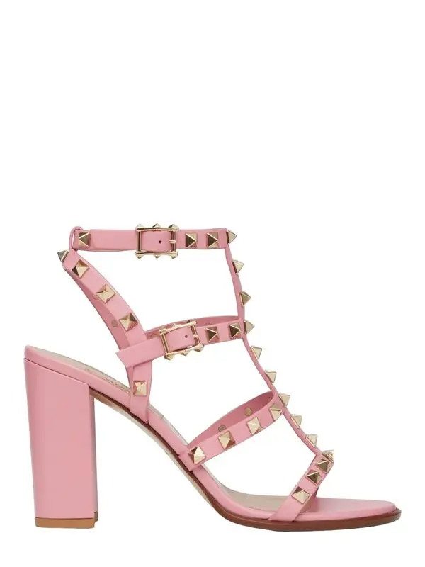 Valentino Garavani Rockstud Block Heel Sandals - Pink