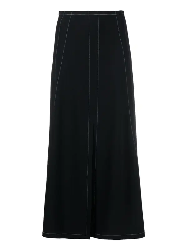 Stella McCartney Front-slit Midi Skirt - Black
