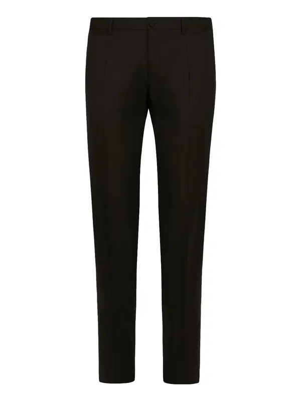 Dolce & Gabbana Stretch-wool Tailored Trousers - Black