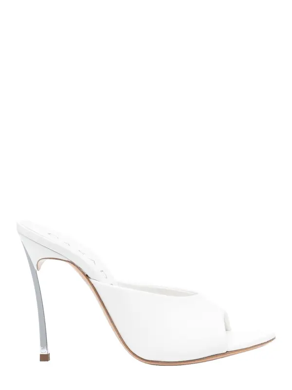 Casadei 110mm Blade Minorca Sandals - White
