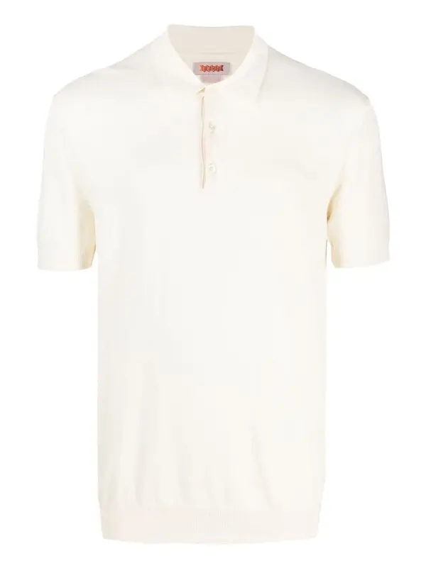 BARACUTA Short-sleeved Cotton Polo Shirt - Neutrals
