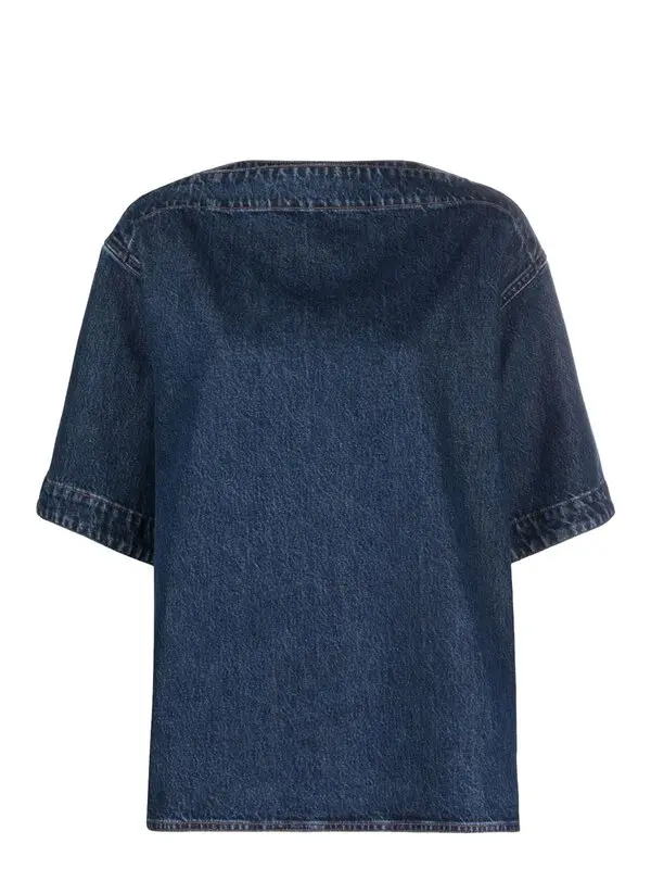 TOTEME Denim Short-sleeve Top - Blue