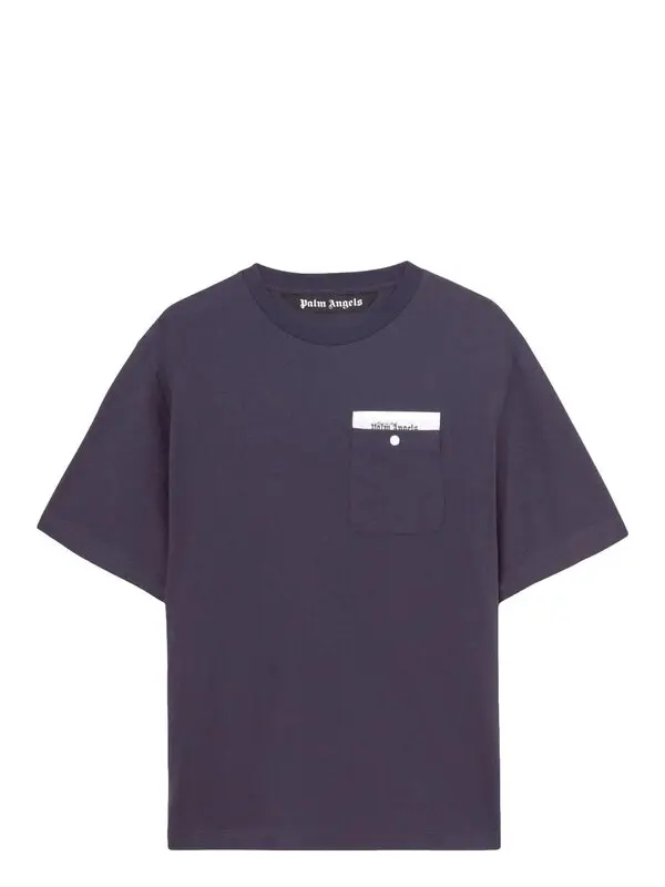 Palm Angels Sartorial Tape Cotton T-shirt - Blue