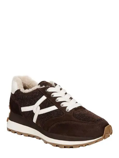 Veronica Beard Valentina Shearling-lined Sneakers - Espresso